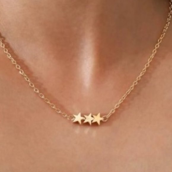 The Irish Gem | Jewelry | Gold Triple Star Necklace | Poshmark